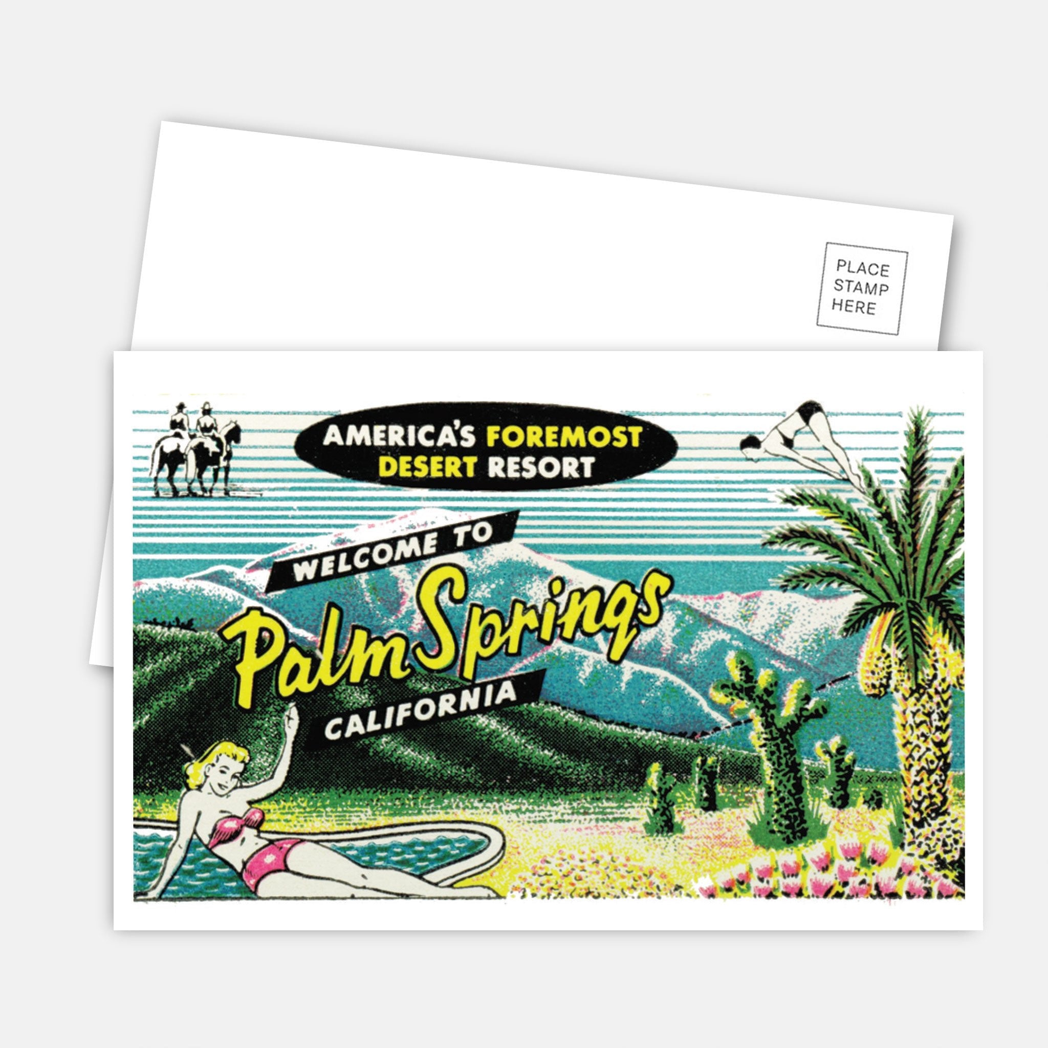 retro postcard design