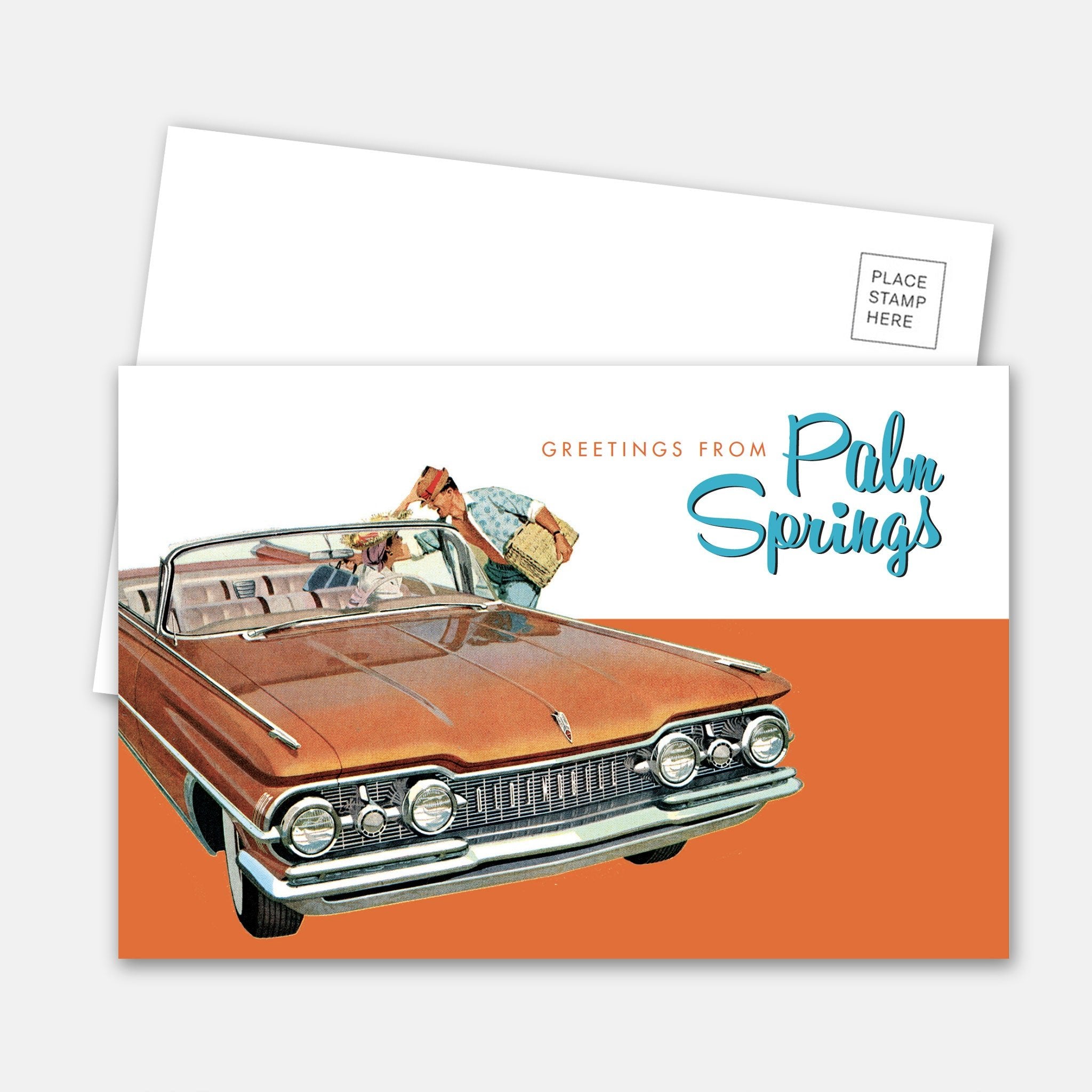 Classic Car Palm Springs Postcard - Greetings from Palm Springs ...