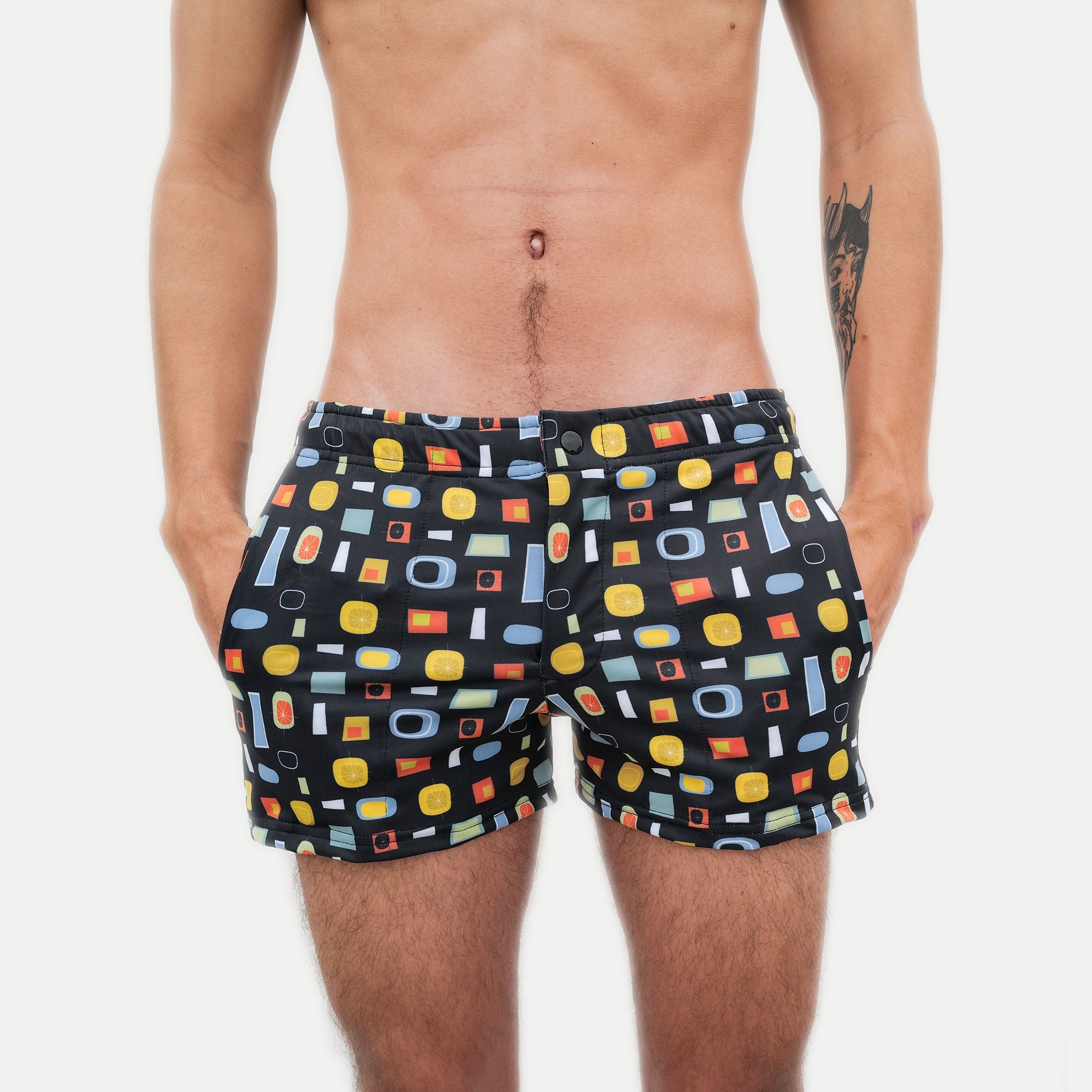Destination PSP : Atomic Black Mod Swim Shorts - Shorter Length