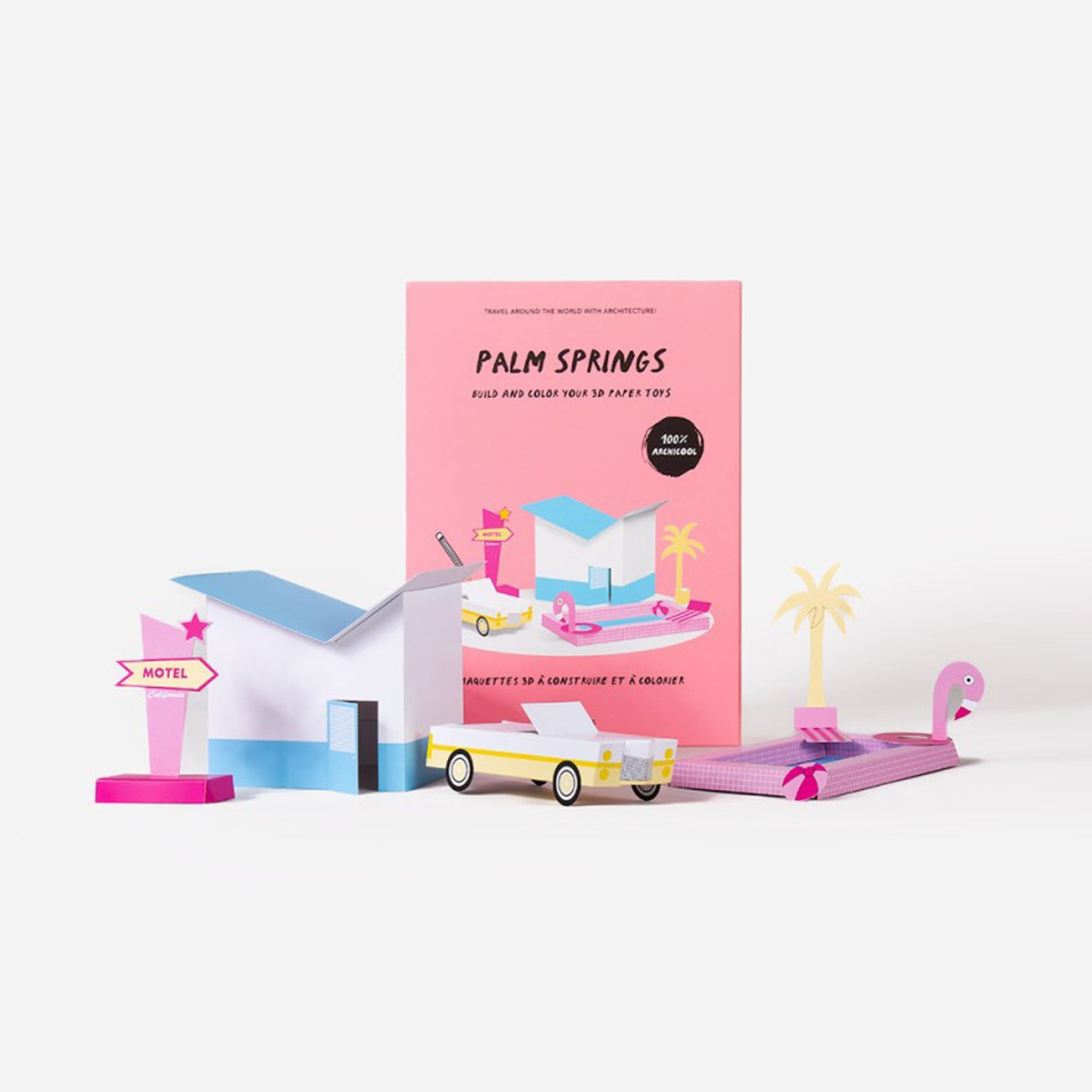 Palm Springs 3D Paper Toys - Paper Model to Build and Color ...