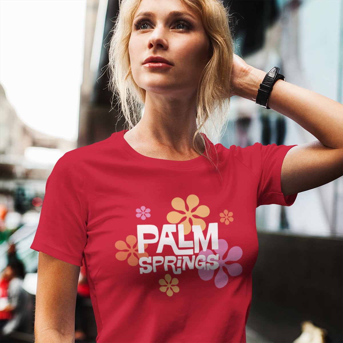 Palm Springs Retro Graphic Tee - Modfest Unisex Red T-shirt ...